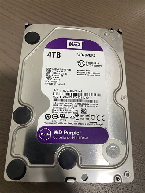 Wd Purple 4tb Hdd Surveillance Hard Disk Drive Computers And Tech Parts And Accessories Hard