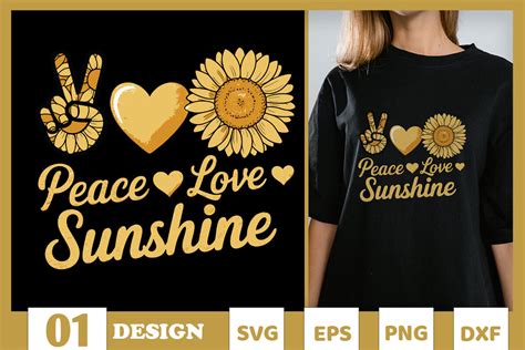 Peace Love Sunshine Motivation Svg Graphic By Skinite · Creative Fabrica