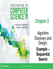 COMP T Sequential Search Pdf Chapter Algorithm Discovery And Design Example
