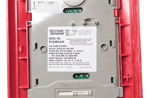 System Sensor P2rhk 2 Wire Horn Strobe Red No Waterproof Box