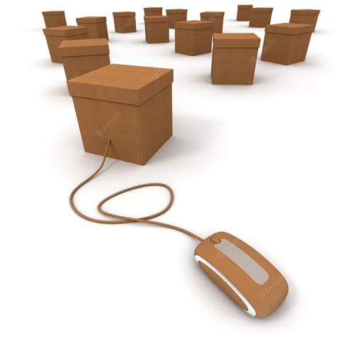 premium photo 3d rendering of lots of cardboard boxes one of them
