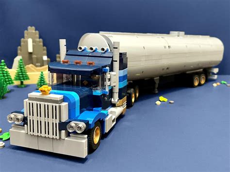 Lego Moc Us Truck And Gas Tanker By Ibrickeditup Rebrickable Build