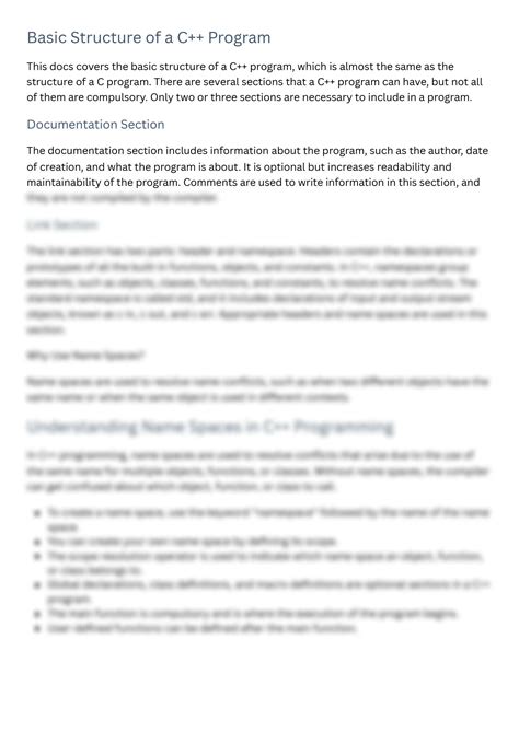 Solution Basic Structure Of A C Program Studypool