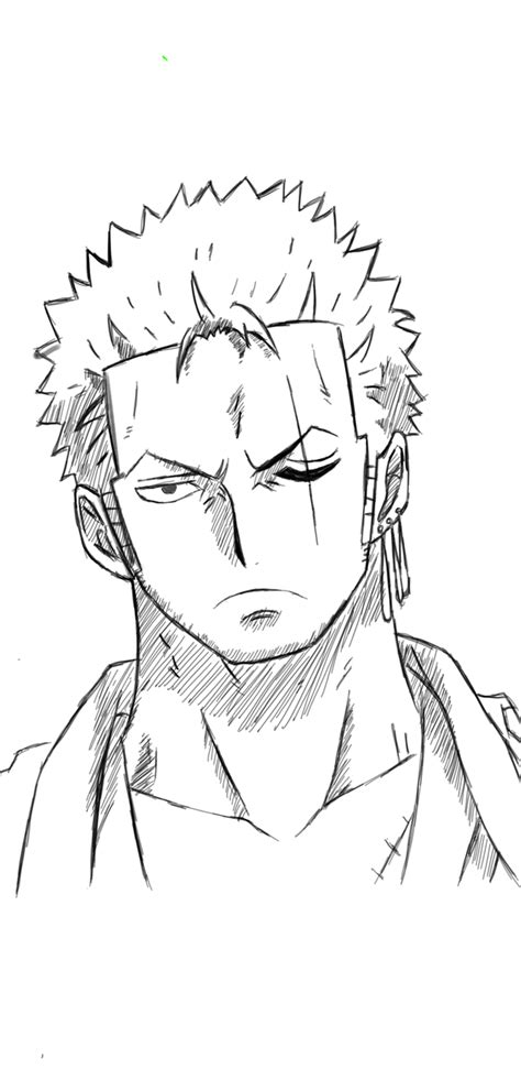 Zoro One Piece Drawing Roronoa Zoro One Piece 5 Digital Art By Enid