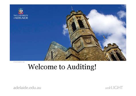 Week 01 Lecture Slides Welcome To Auditing Course Outline Available On Myuni Text The