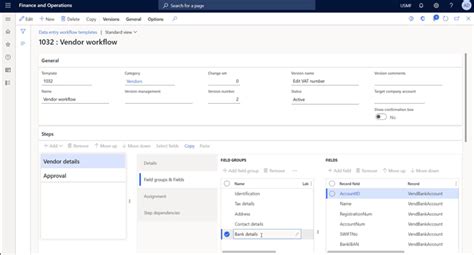 Filling In A Vendor Master Data Record In Ms Dynamics 365