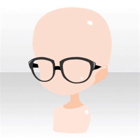 Anime Glasses Base How To Draw Chibi Glasses Gacha Glasses Png