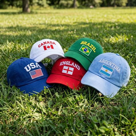 Custom Country Flag Hat World Cup Fan Cap Soccer Dad Hat Country