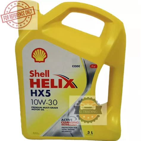 Shell 10w 30 Helix Hx5 Premium Multi Grade Motor Oil 10w30 3l Made In