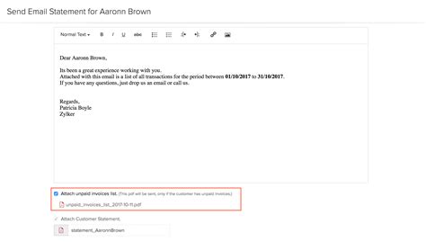 Email Template For Sending Invoice To Client