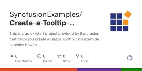 Github Syncfusionexamplescreate A Tooltip Component In A Blazor