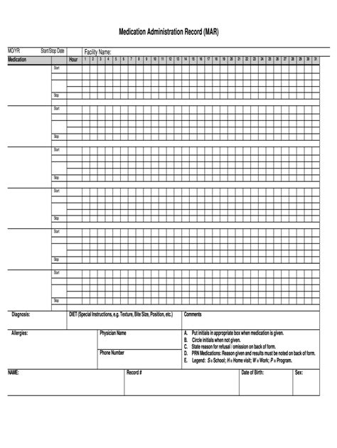Printable Medication Log Complete With Ease Airslate Signnow