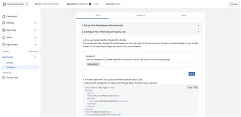 Facebook Automatic Event Tracking Setup Shoutem