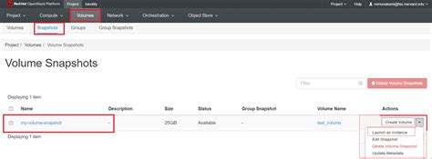 difference between instance snapshot and volume snapshot at alyssa