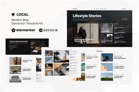 Local Modern Blog And Magazine Elementor Template Kit