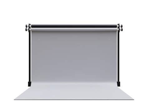 흰색 배경 벡터 일러스트 레이 션에 고립 된 3d 현실 빈 전문 사진 스튜디오 프리미엄 벡터