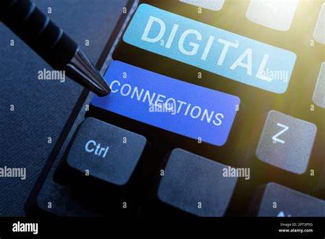 Text Caption Presenting Digital Connections Internet Concept Virtual Network Linking User To