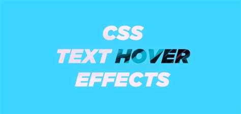 CSS Text Hover Effects From Codepen Graphic Pie