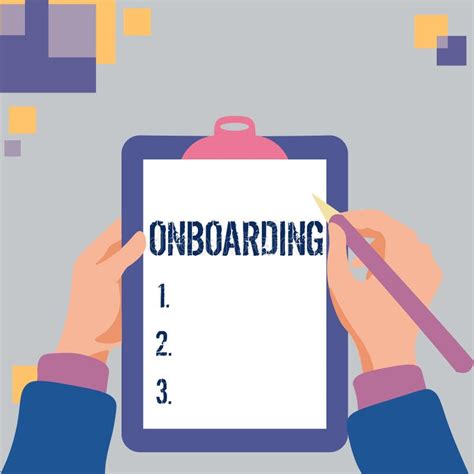 hand writing sign onboarding business idea action process of