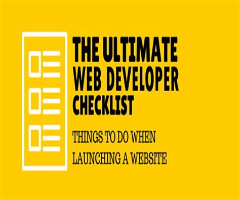 The Ultimate Web Developer Checklist Ecommerce Website Development