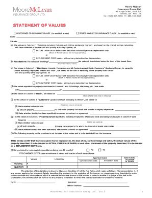 Fillable Online Statement Of Value Statement Of Value Fax Email Print PdfFiller