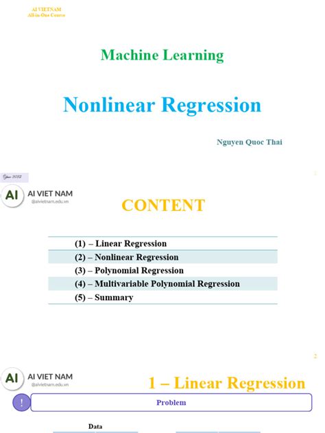 Slide Non Linear Regression Pdf Regression Analysis Linear