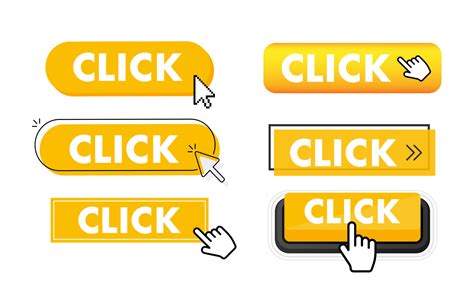 Set Of Click Button Hand Pointer Clicking Click Web Buttons 27464094 Vector Art At Vecteezy