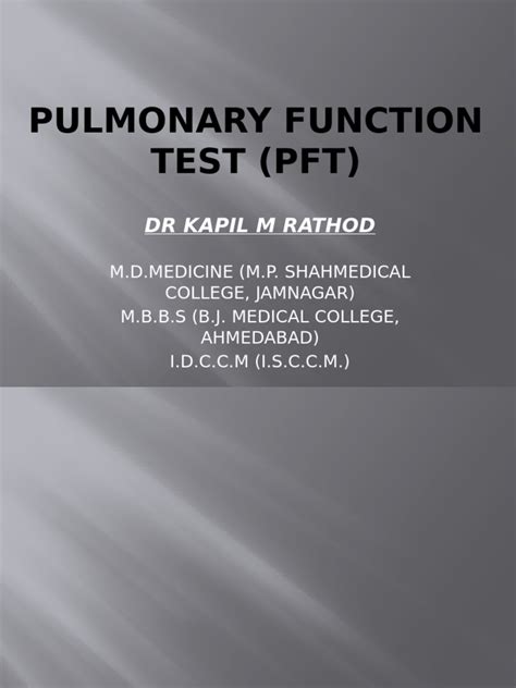 Pulmonary Function Test Pft Pdf