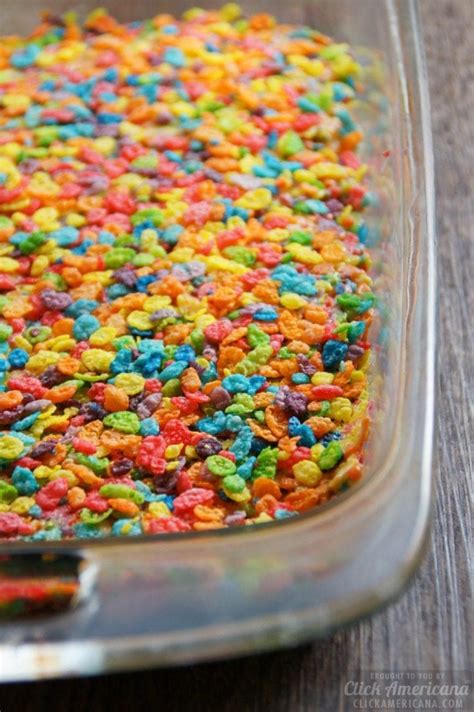 Easy Fruity Pebbles Rice Krispie treats - Click Americana