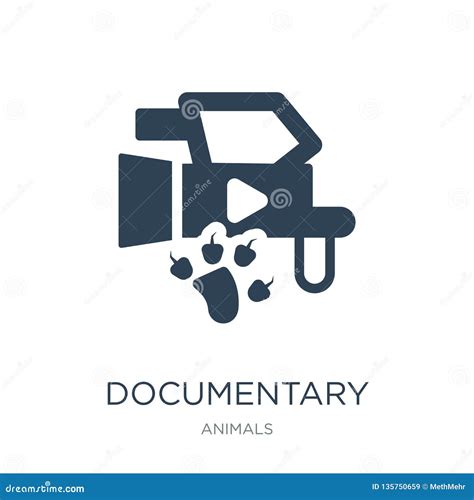Documentary Icon In Trendy Design Style Documentary Icon Isolated On