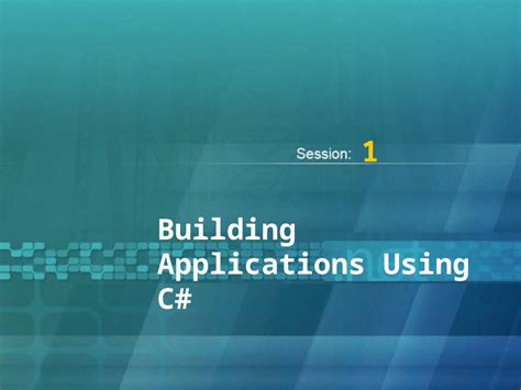 Ppt Building Applications Using C 1 © Aptech Ltd Objectives Define