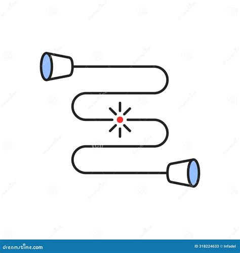 Miscommunication Icon With Thin Line Toy Telephone Stock Illustration