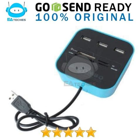Jual Usb Hub 3 Port Dan Card Reader 4 Slot Combo Usb Hub Card Reader Shopee Indonesia