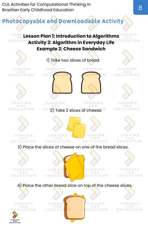 fun lesson plan about logics algorithms for 4 5 year olds aligned with