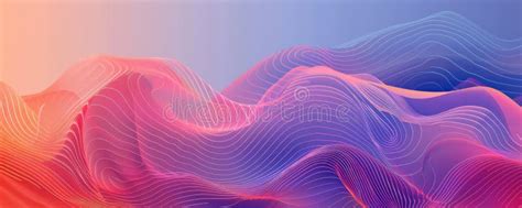 Abstract Background With Fluid Lines And Geometric Shapes In Gradient Colors Forming A Smooth
