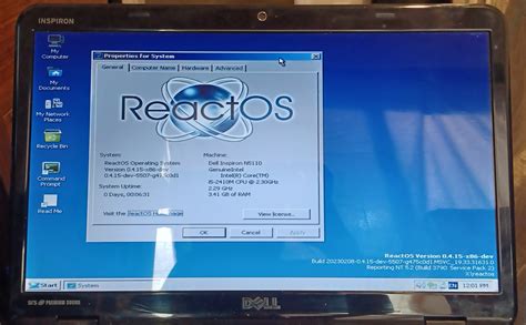 ReactOS On Twitter ReactOS LiveCD Runs On Dell Inspiron N Test Oxynoxious