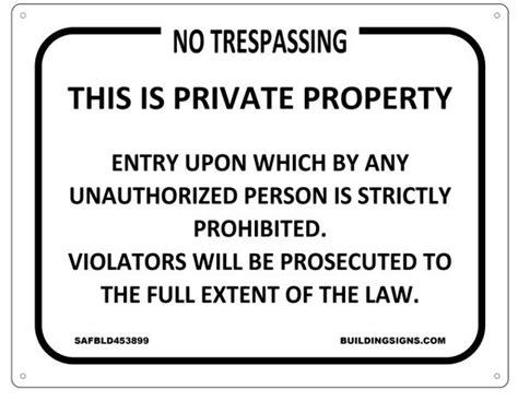 No Trespassing Signs Printable Se134 Private Property No Trespassing