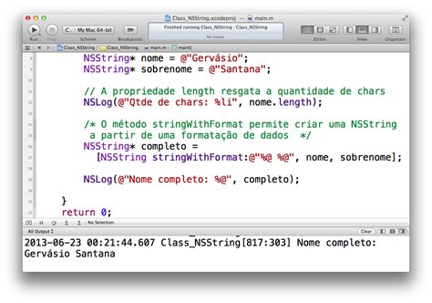 Quaddro Macmagazine Programando Em Objective C — Classe Nsstring