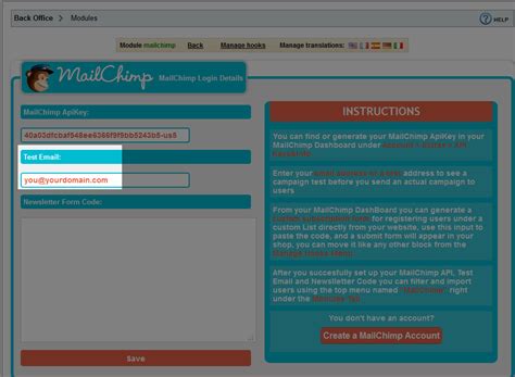 Configuring The Mailchimp Module For Prestashop Newsletters Web