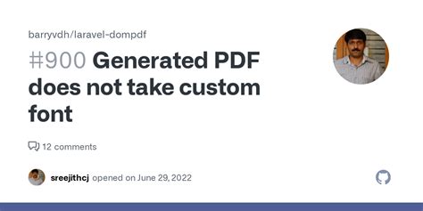 Generated Pdf Does Not Take Custom Font · Issue 900 · Barryvdhlaravel