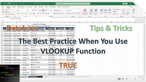 The Best Practice When Using VLOOKUP Function - Tips And Tricks - VLOOKUP Part5 - YouTube