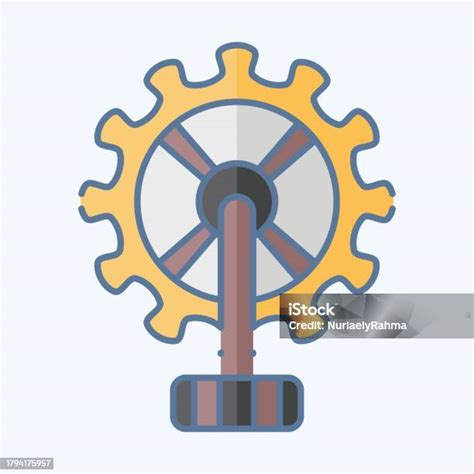 아이콘 자전거 기호와 관련된 기어 휠입니다 낙서 스타일 심플한 디자인 편집 가능 간단한 일러스트레이션 개발에 대한 스톡 벡터