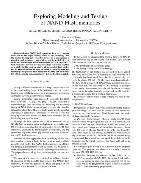 pdf exploring modeling and testing of nand flash memories