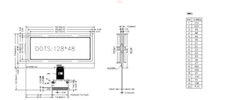 12848 Dots Cog Graphic Lcd Module With Backlight China Lcd Display