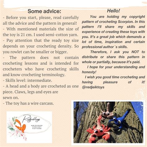 Scorpion Crochet Pattern Crochet Scorpion Amigurumi Scorpion Crochet