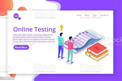 온라인 테스트 E학습 교육 아이소메트릭 개념 벡터 일러스트입니다 교습에 대한 스톡 벡터 아트 및 기타 이미지 교습 교육 노트북 Istock