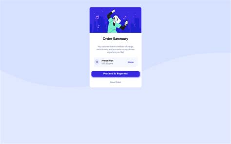 Frontend Mentor Order Summary Component Using Html And Css Coding Challenge Solution