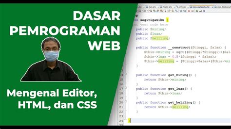 1 Praktek Editor Html Dan Css Pemrograman Web Youtube