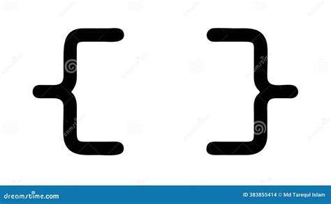 Curly Braces Pair In Retro Style Vintage Curvy Double Brackets Punctuation Symbol Curved