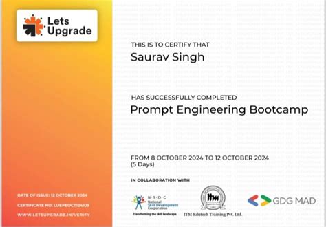 Saurav Kumar On Linkedin I Successfully Completed A Prompt Engineering